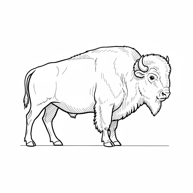 how to draw a bison - Fun at-home activities for Kids.