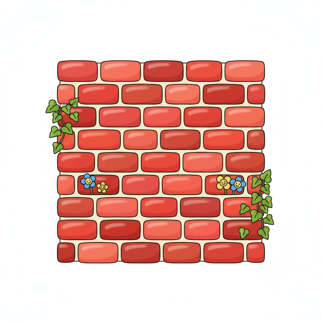brick wall drawing easy
