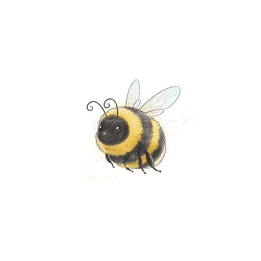 bumble bee drawing step by step