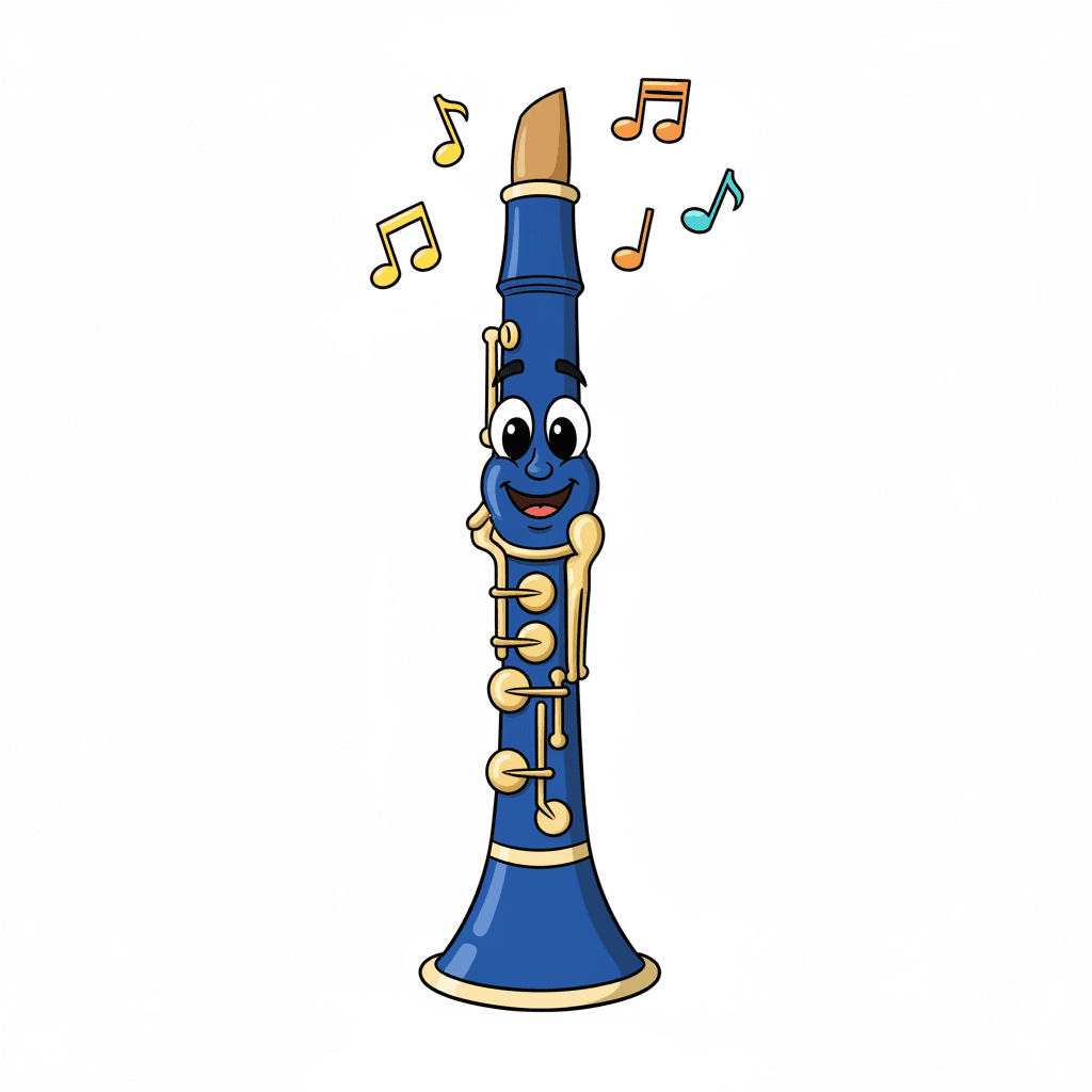 simple easy clarinet drawing