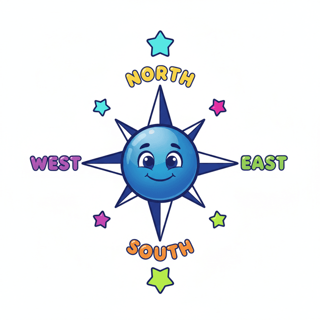 how to draw a compass rose - Fun at-home activities for Kids.