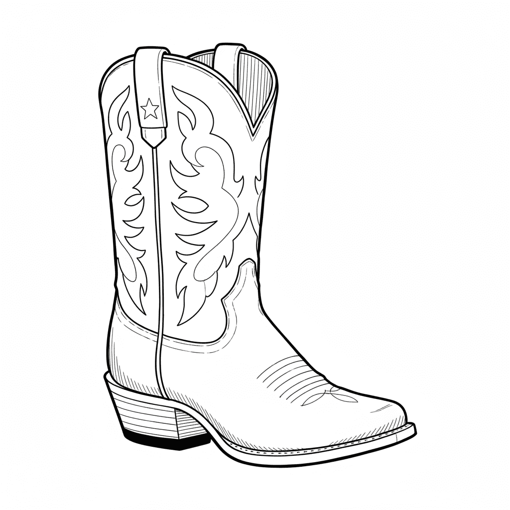 cowboy boot drawing tutorial