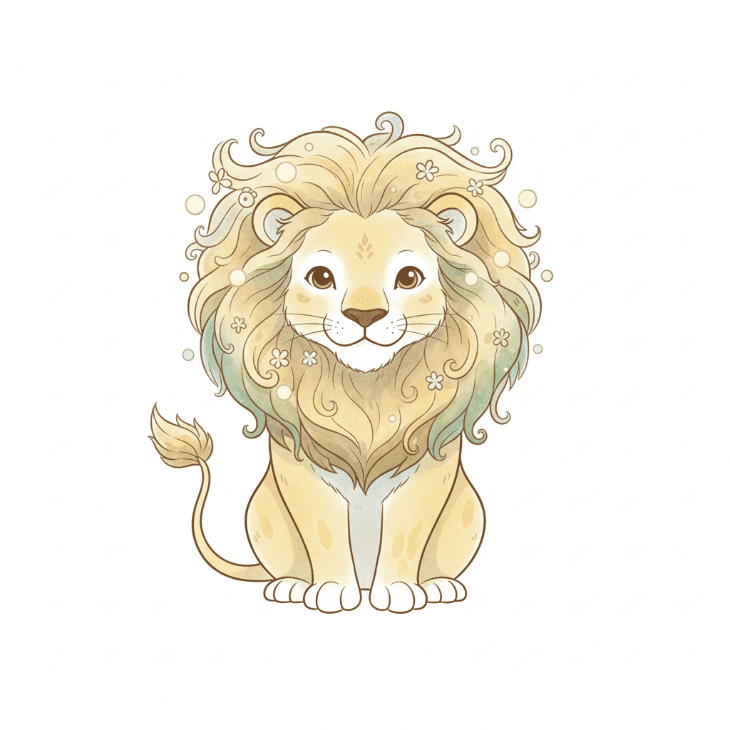 watercolor tutorial lion