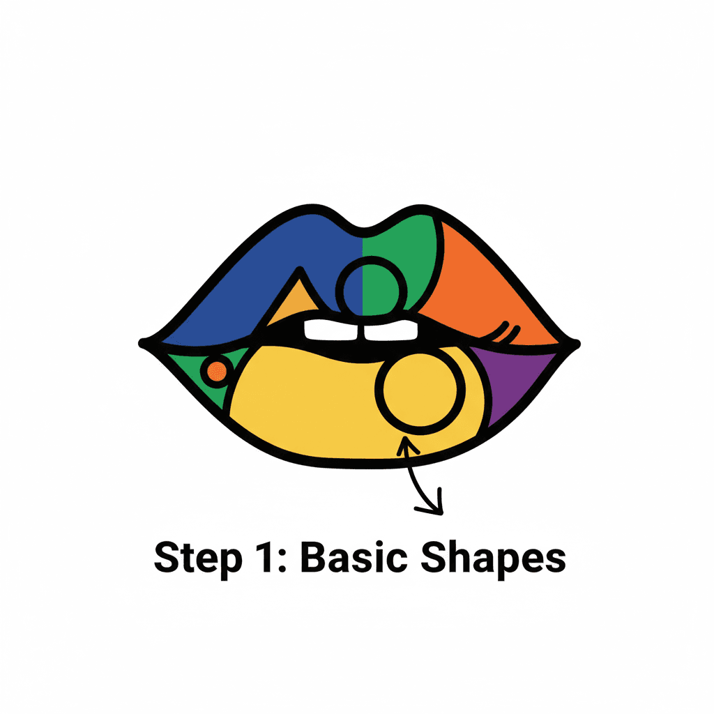 lips ki drawing simple