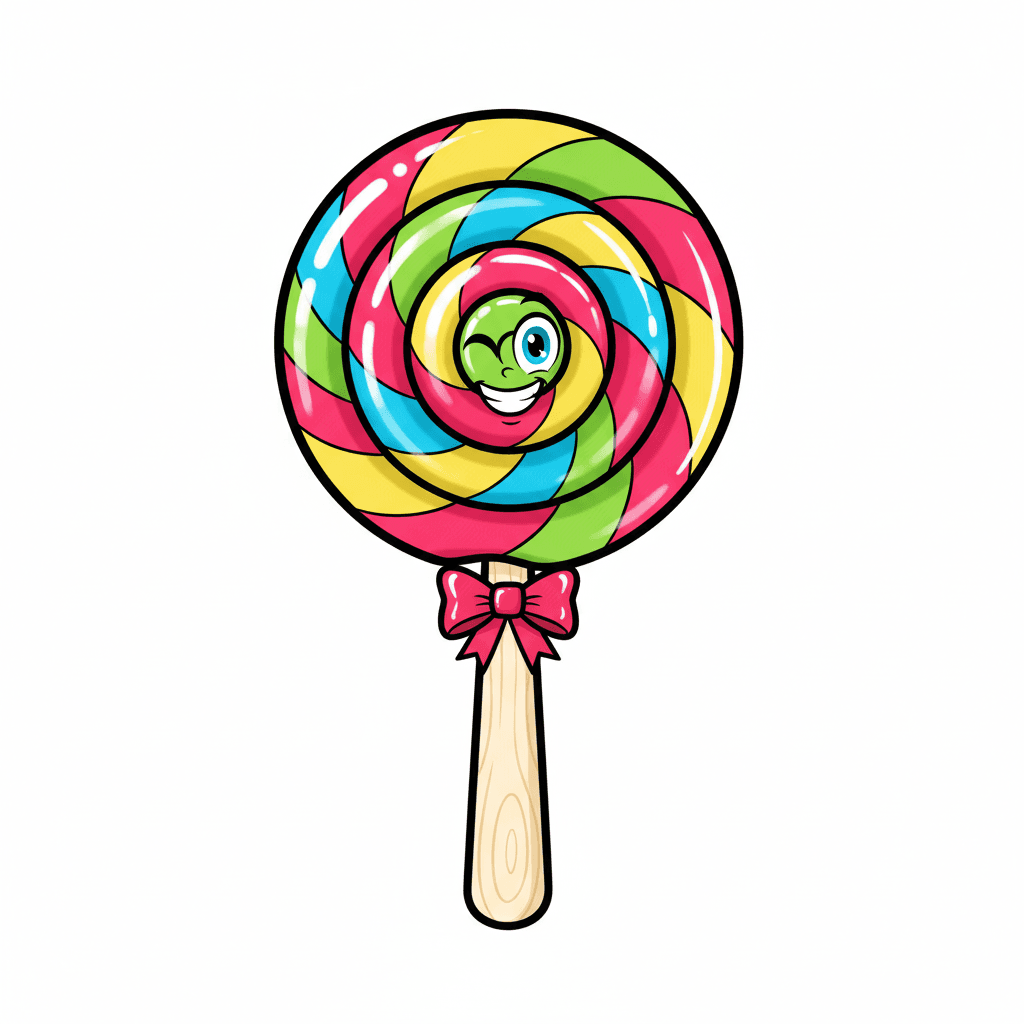 how to draw a christmas lollipop