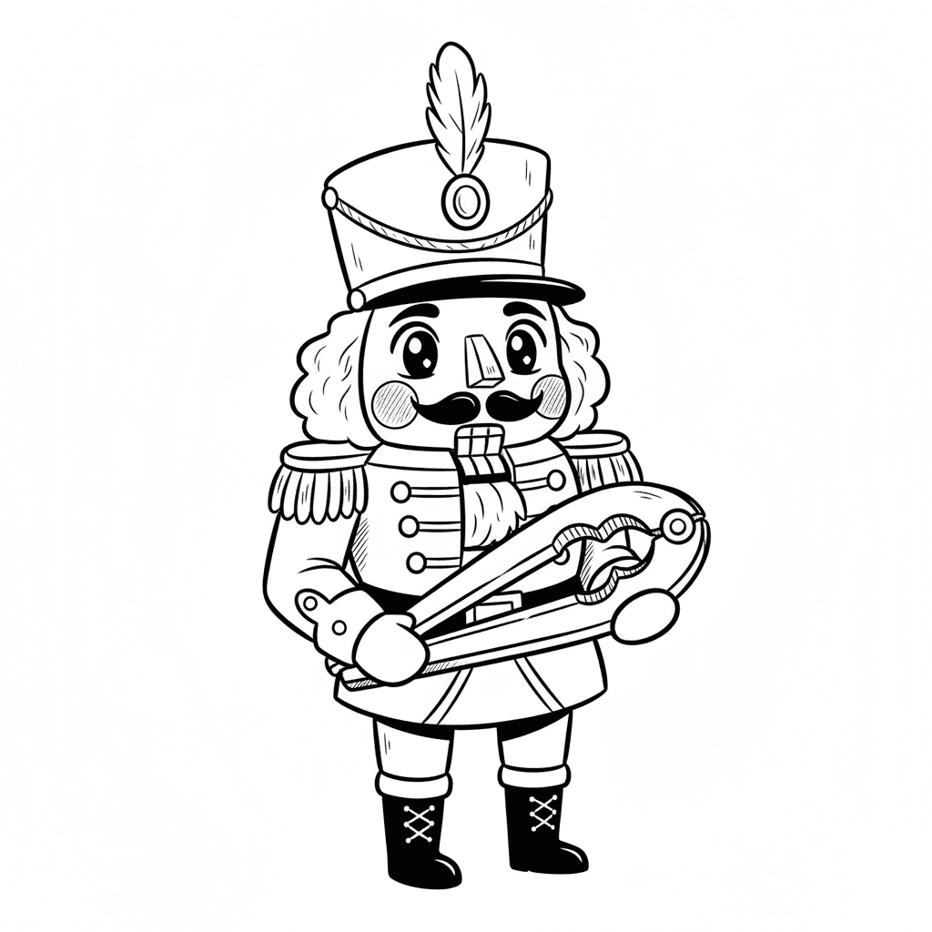 nutcracker drawing outline