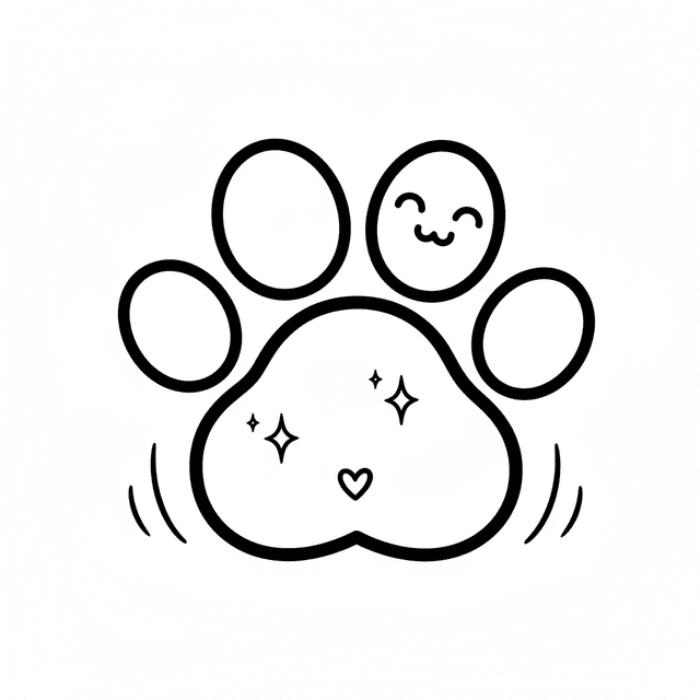 how to draw a paw print - Fun at-home activities for Kids.