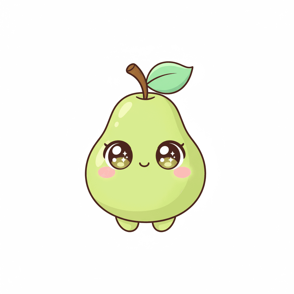 pear drawing cute