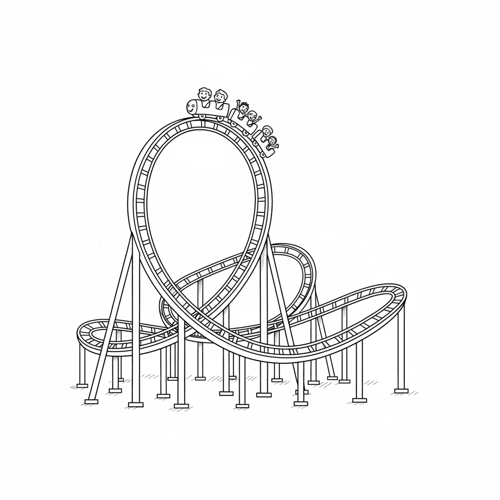 roller coaster drawing ideas