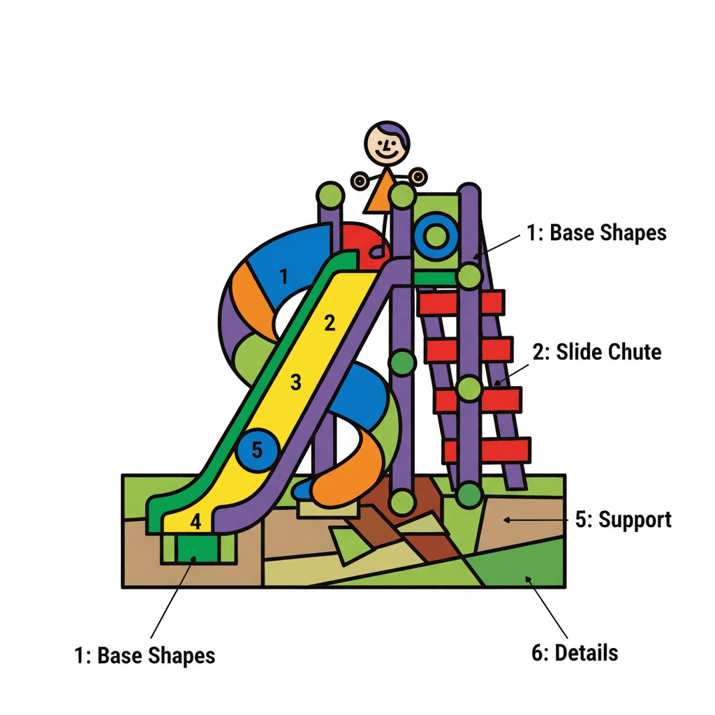 playground slide drawing