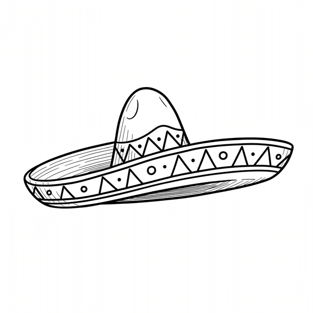 how to draw a sombrero - Fun at-home activities for Kids.