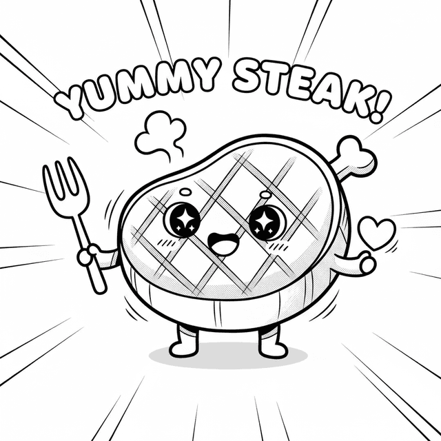 how to draw a steak - Fun at-home activities for Kids.
