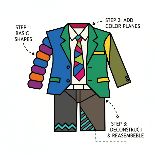 how to draw a suit - Fun at-home activities for Kids.