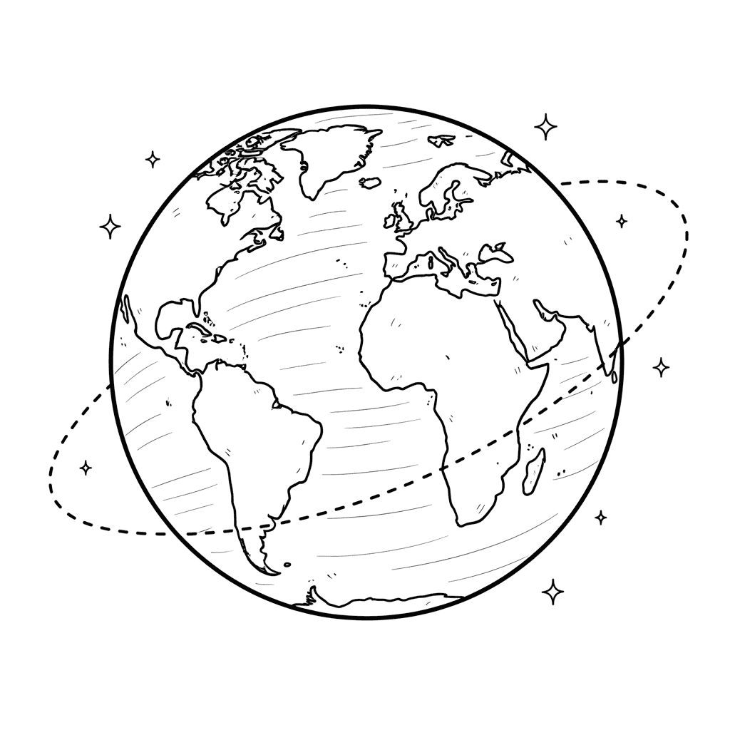 drawing planet earth