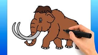 how to draw a woolly mammoth - Fun at-home activities for Kids.