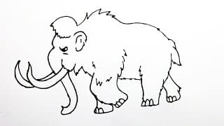 how to draw a woolly mammoth - Fun at-home activities for Kids.