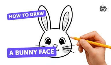 easy rabbit head drawing