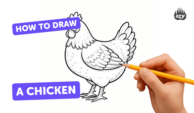 rooster easy drawing