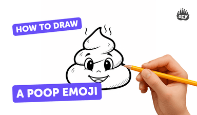 how to draw a poop emoji easy step by step