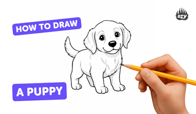 simple puppy drawing