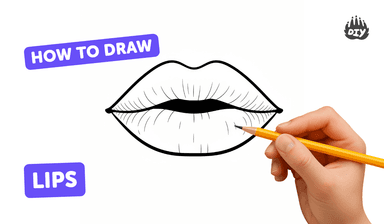 lips ki drawing simple