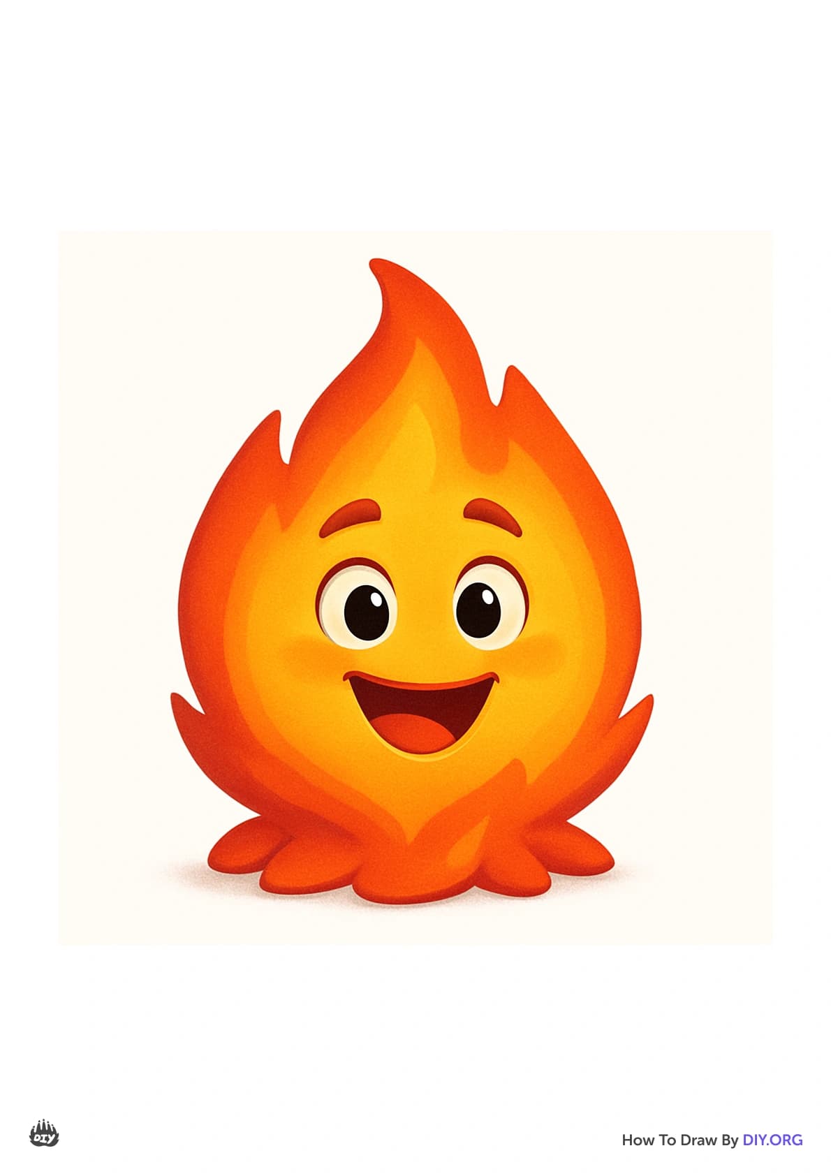 cartoon fire drawing