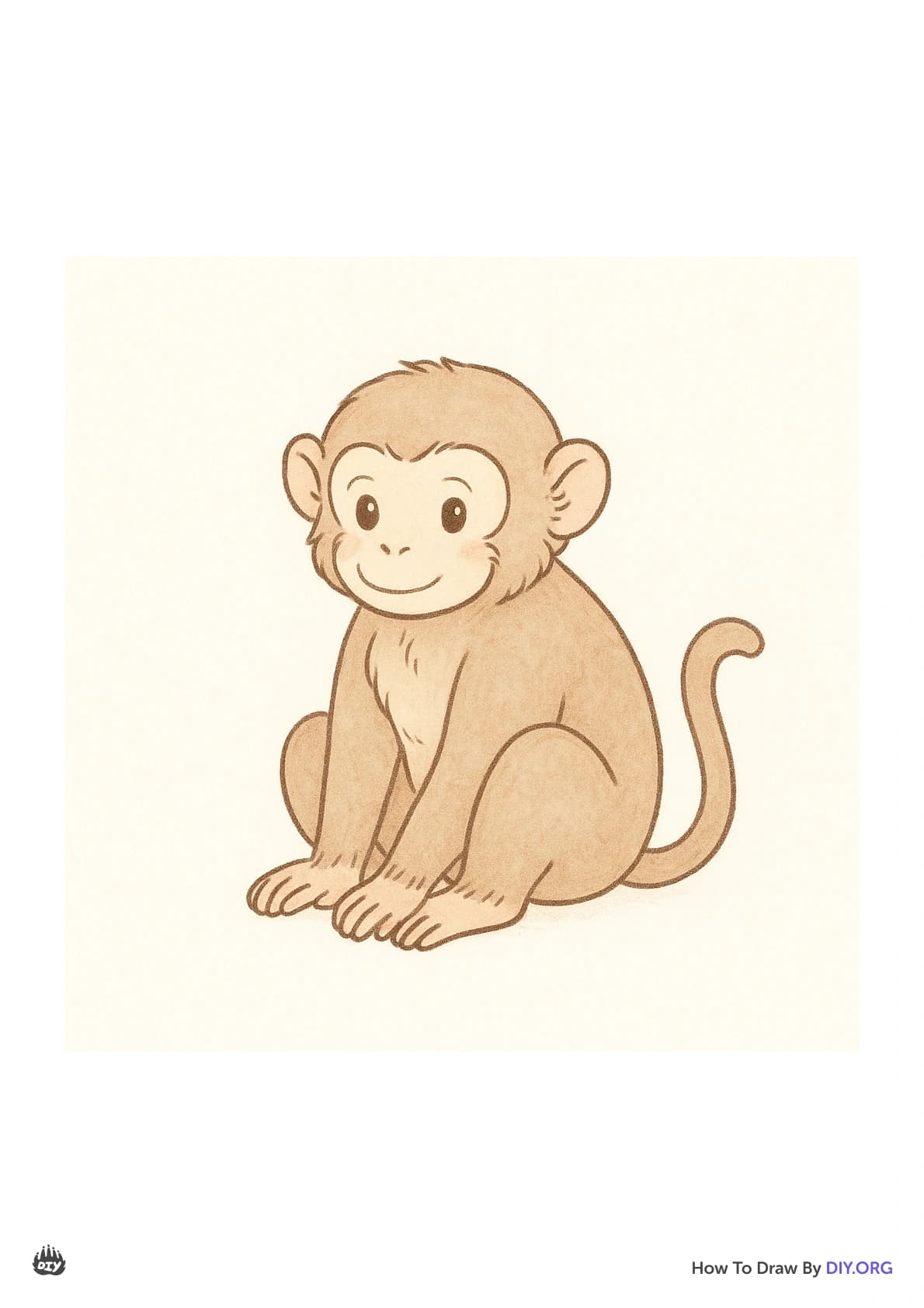 draw a cartoon monkey